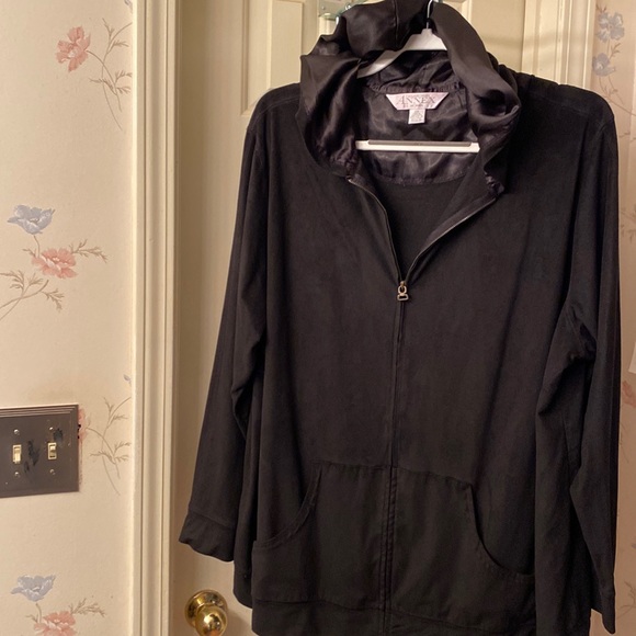 Casual Corner | Jackets & Coats | Faux Suede Look Black Jacket By ...